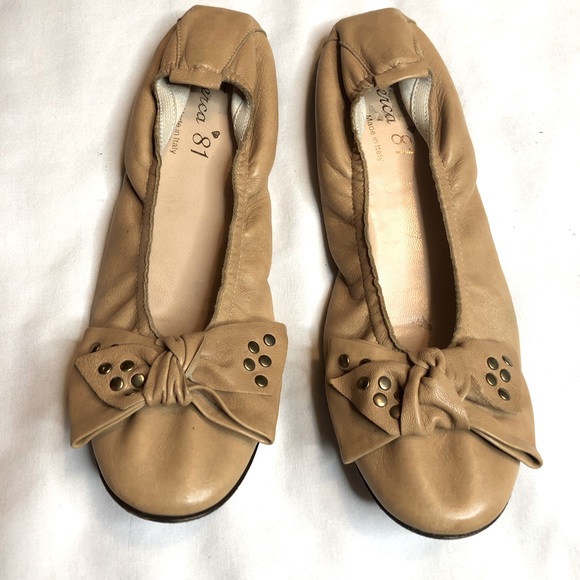 Ferca 81 | Shoes | Ferca 8 Nude Studded Bow Ballet Flats | Poshmark